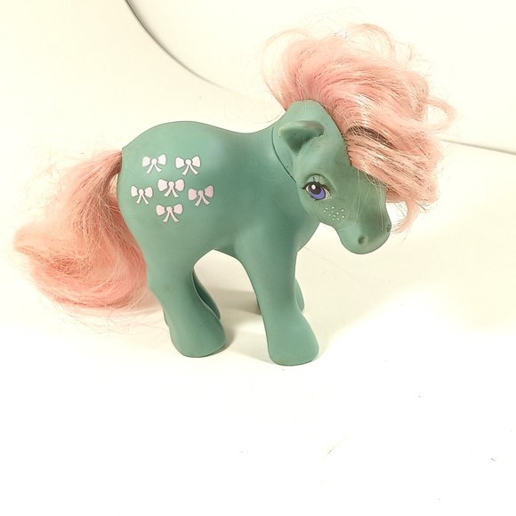 My Little Pony | Toys | Vtg 983 My Little Pony Teal Blue W Pink Hair ...